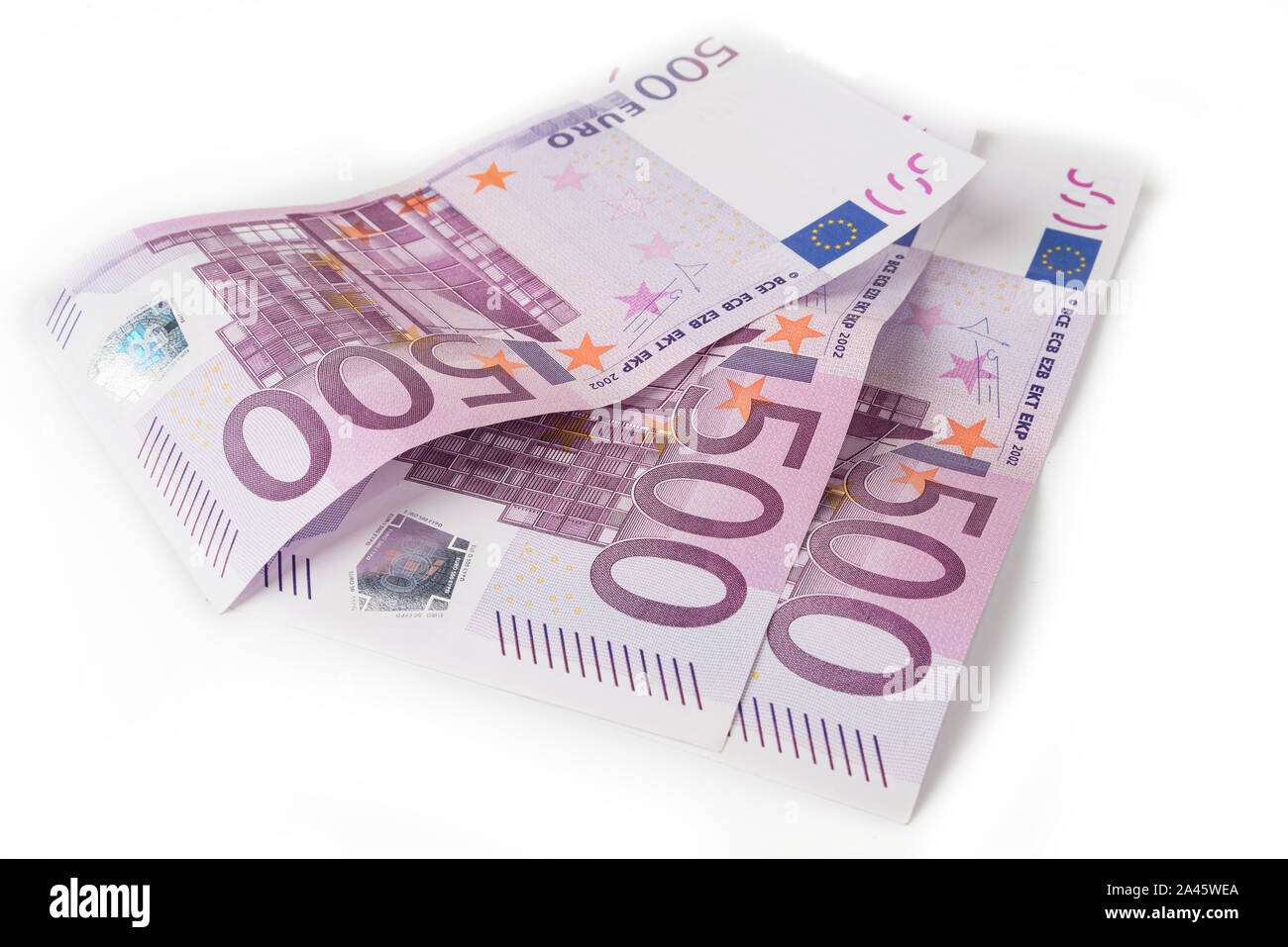 500 euros bill on a white background Stock Photo - Alamy