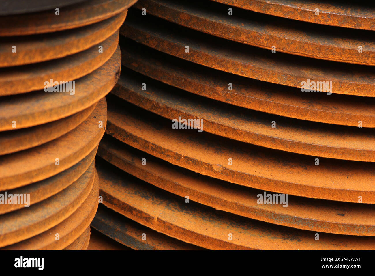 Rusty Pulley Background Stock Photo - Alamy