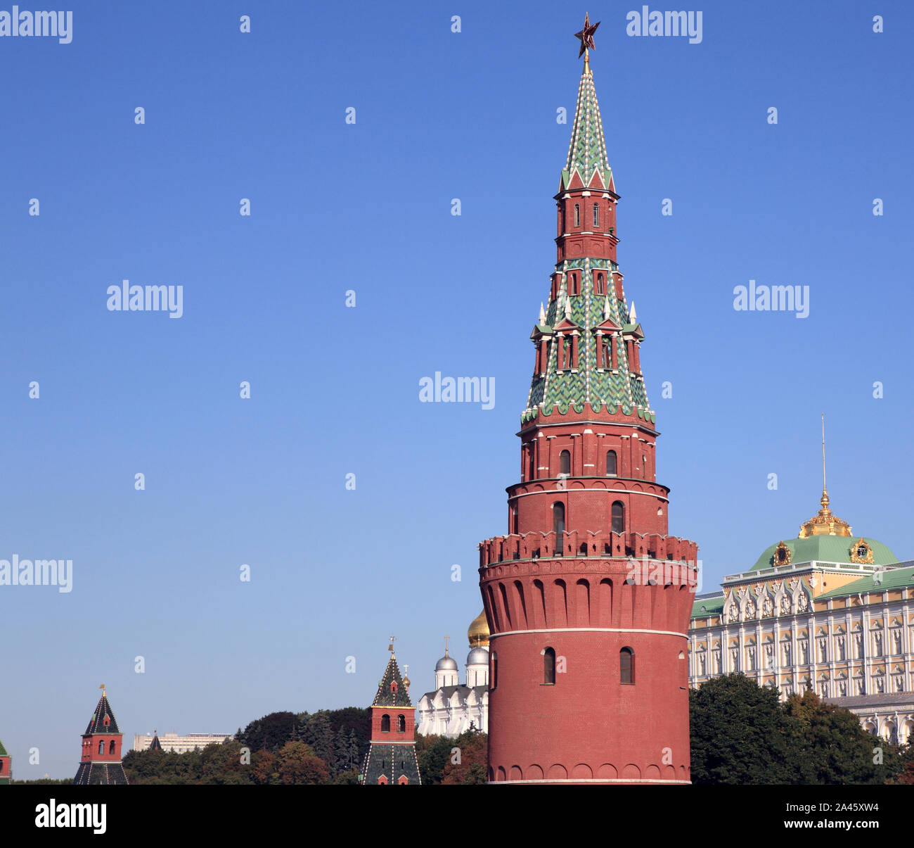 Kremlin tower on sky background Stock Photo - Alamy