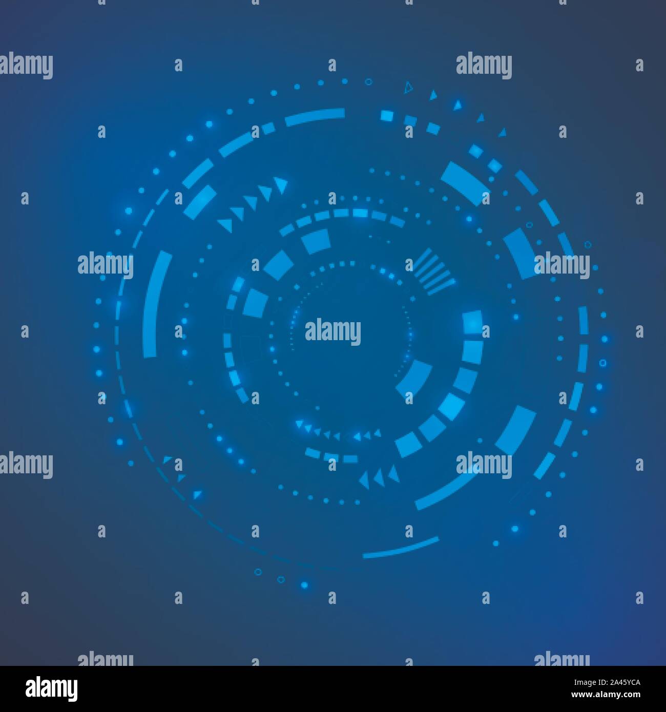 Circle blue abstract technology background. Future innovation concept ...