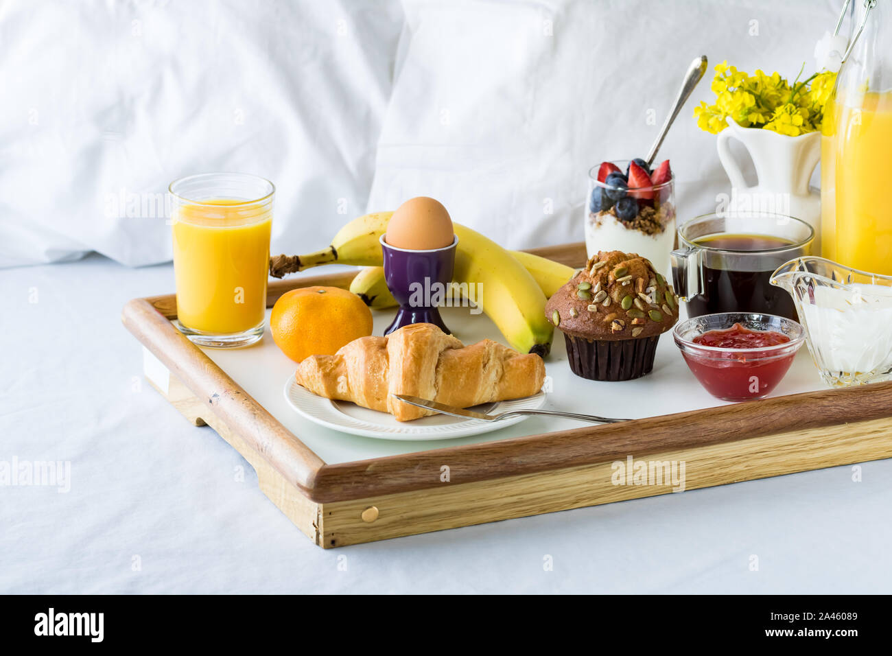 Continental breakfast foods Stock Photo - Alamy