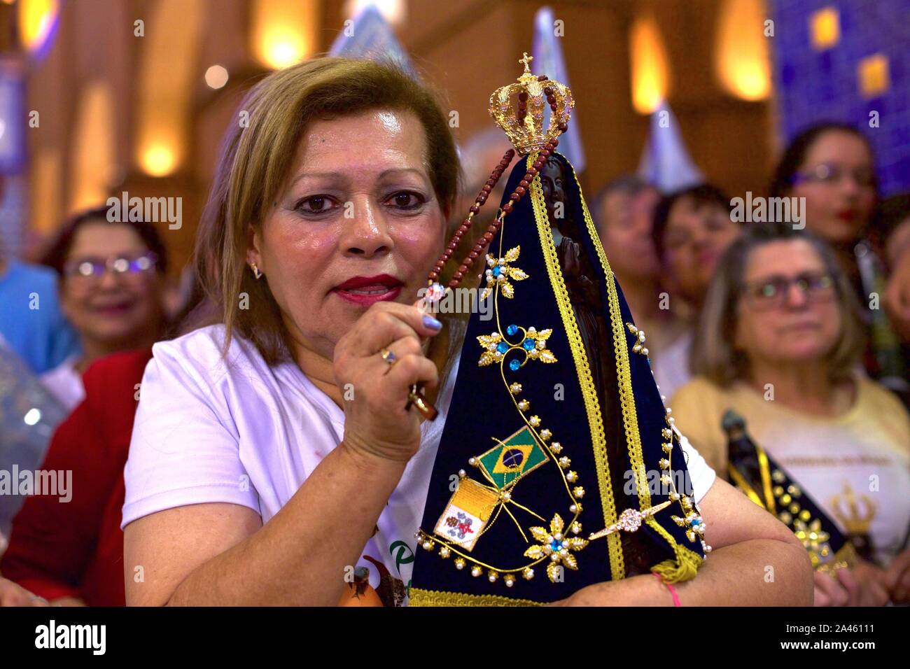 Sao Paulo, Brazil. 12th Oct, 2019. Devotees celebrate the Brazil's ...