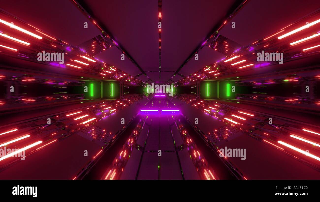 futuristic sci-fi space hangar design 3d illustration wallpaper ...