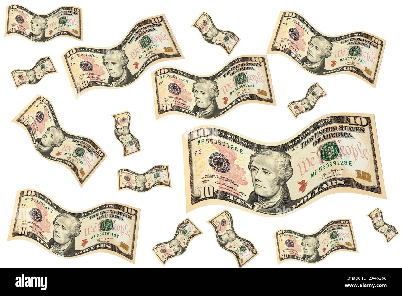 Flying dollars. Money in the air Stock Photo - Alamy