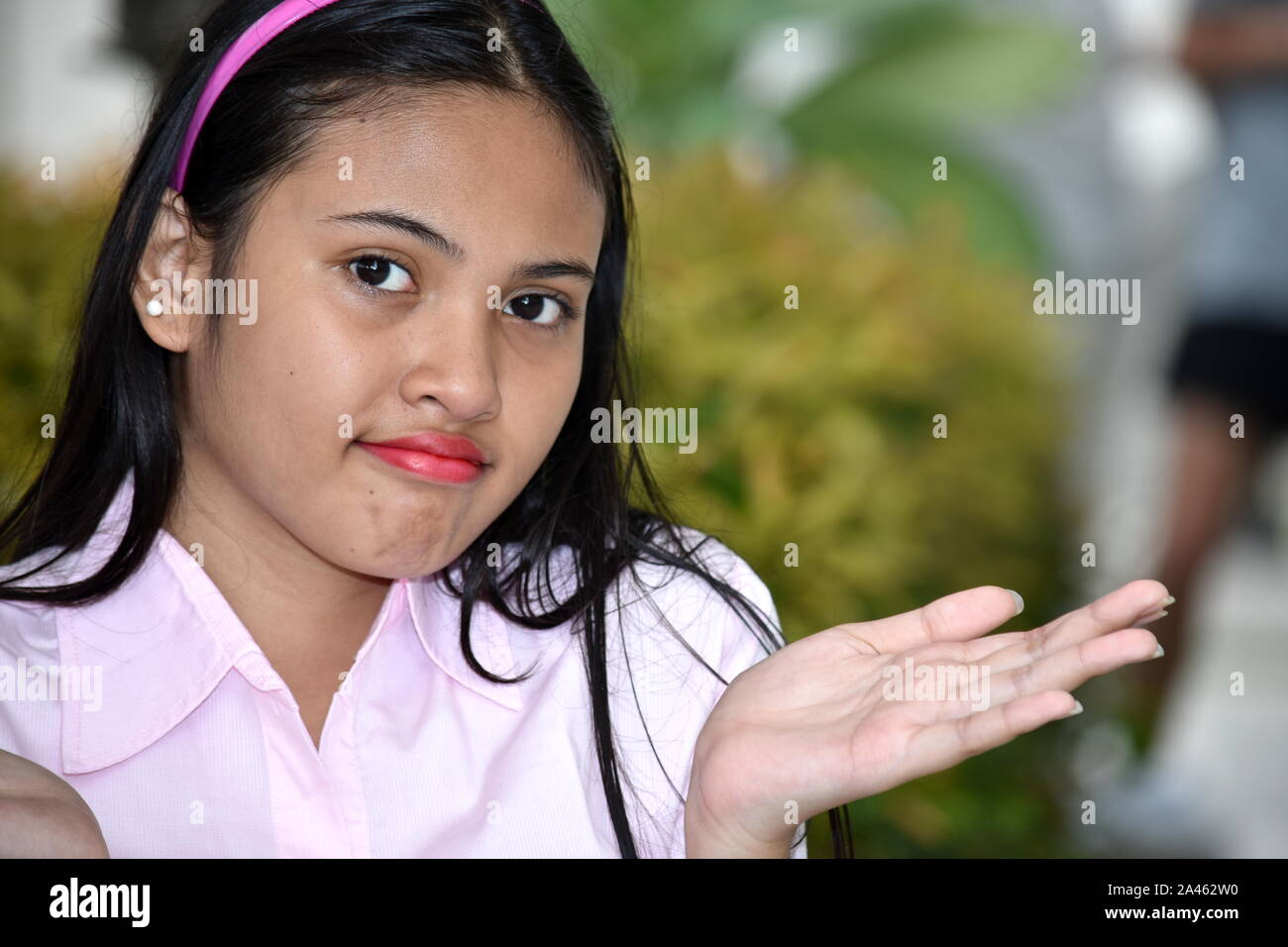 An Indecisive Pretty Girl Stock Photo - Alamy