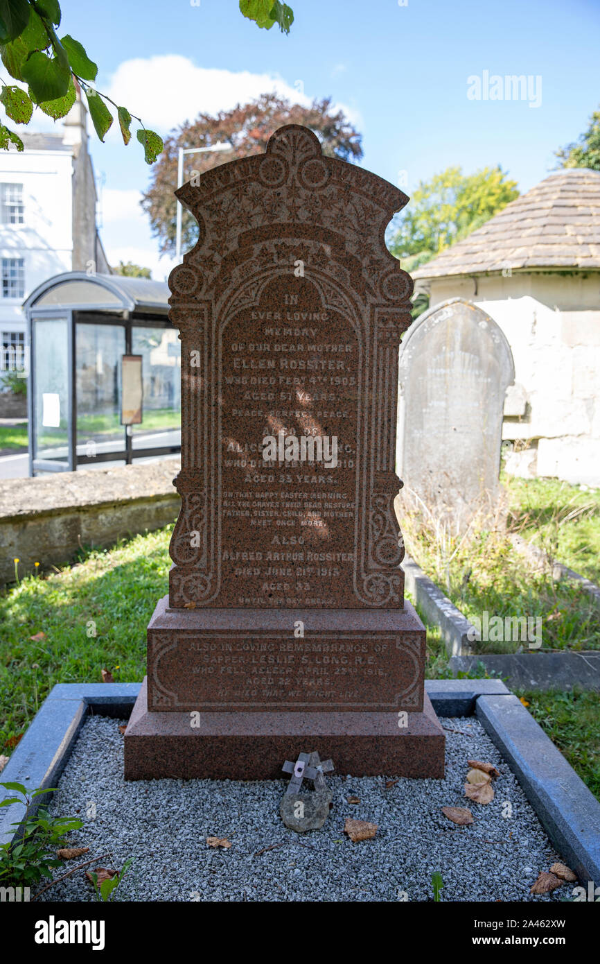 The Grave of Ellen And Arthur Rossiter and Alice, Leslie, Albert ...