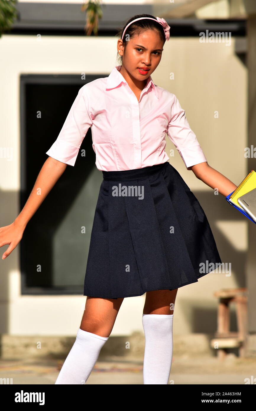 Female Student Posing Stock Photo - Alamy