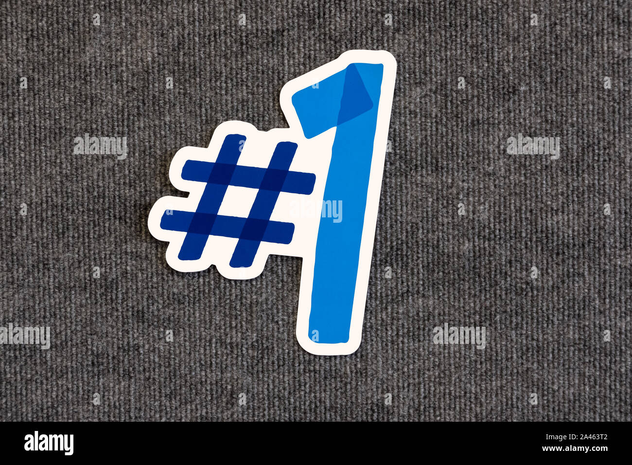 Number one blue color icon Stock Photo - Alamy