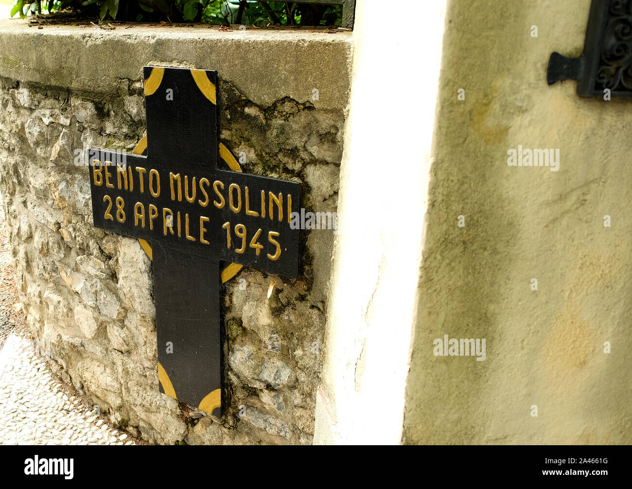 The place where Benito Mussolini and Claretta Petacci were killed at ...