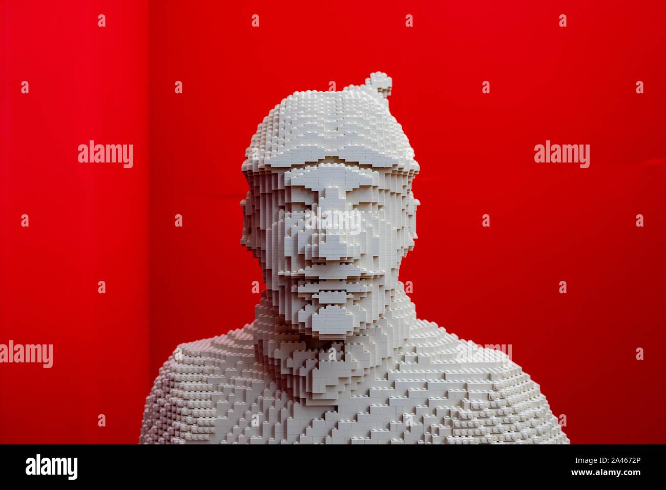 A Lego toy model of the Terracotta Warrior is on display during the ...