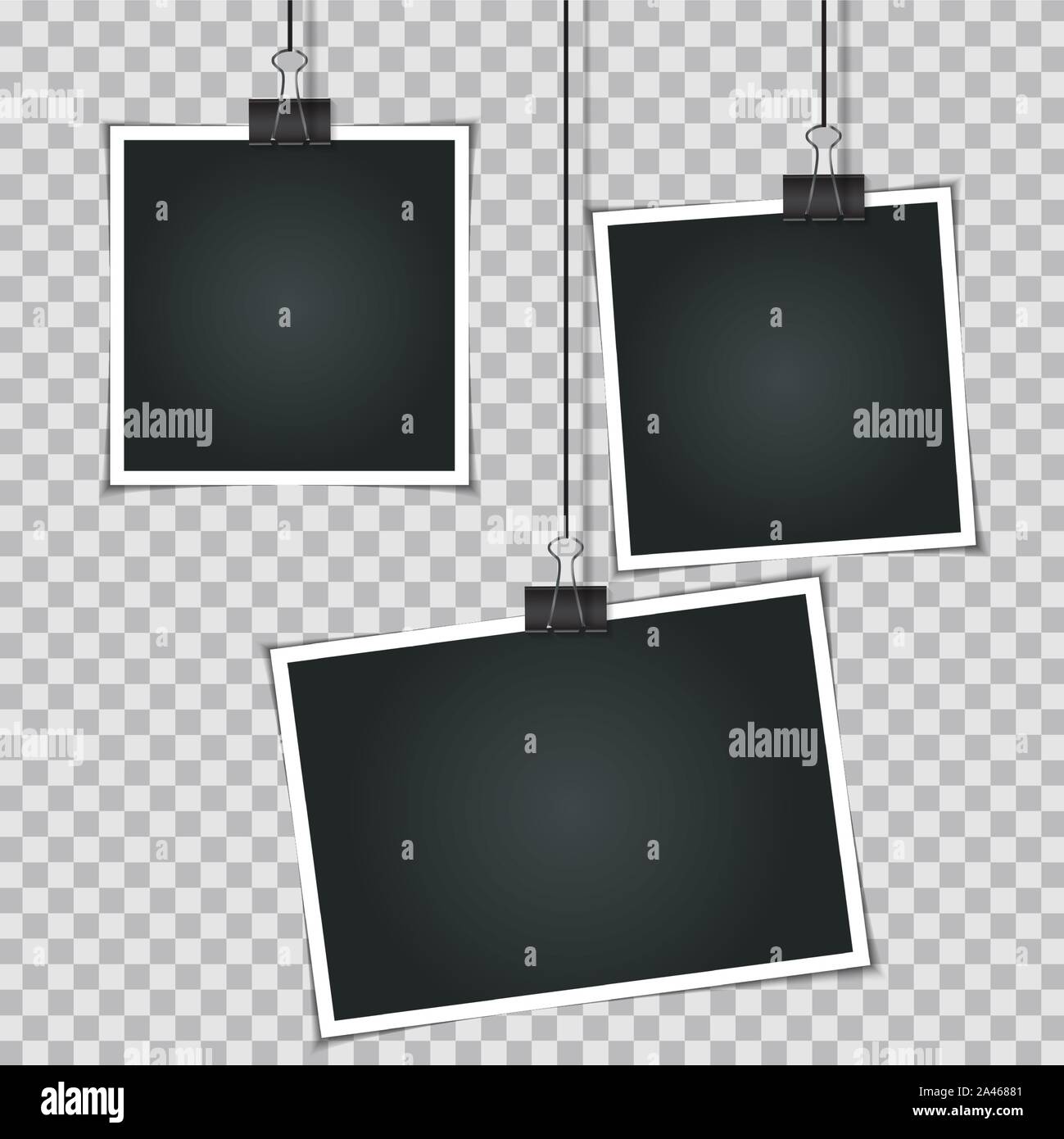 Abstract Photos on Transparent Background Vector Illustration Stock ...