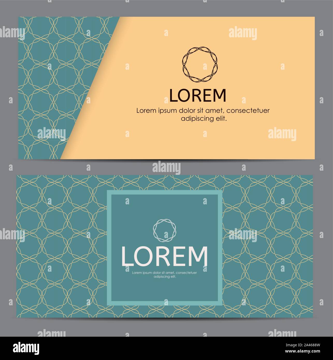 Abstract Business Card with Geometric Pattern. Vector Illustration ...