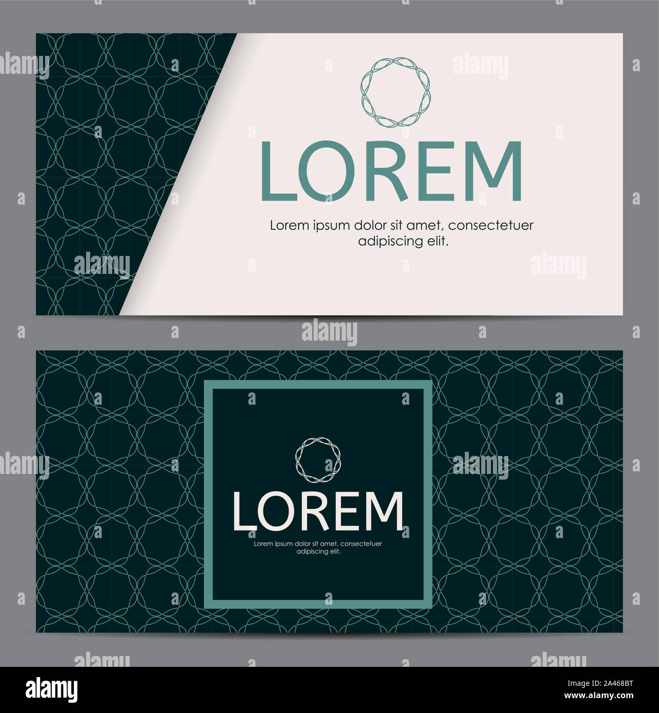 Abstract Business Card with Geometric Pattern. Vector Illustration ...