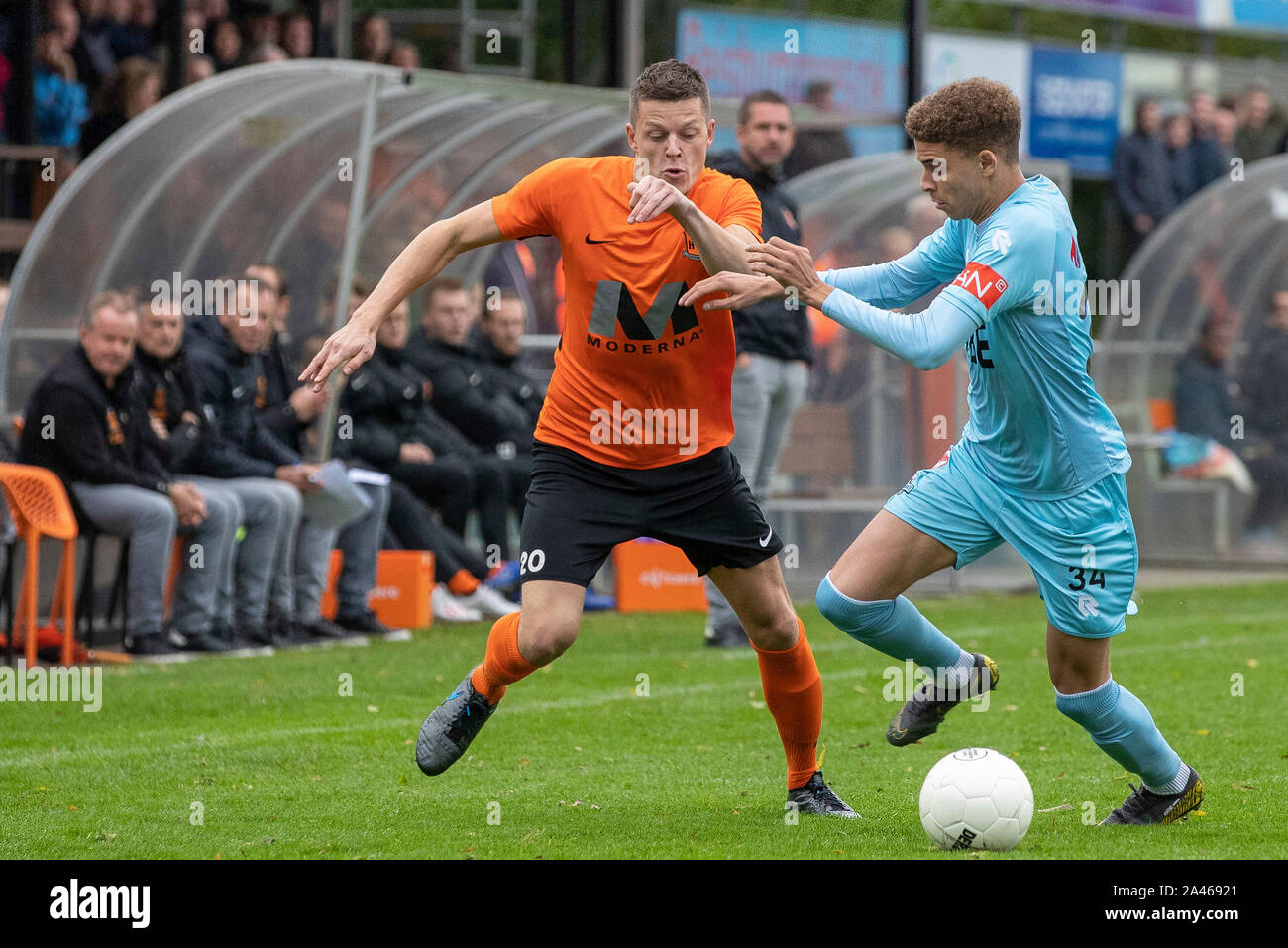 HARDENBERG, 12-10-2019, Stadium Sportpark Boshoek, Dutch Tweede Divisie ...