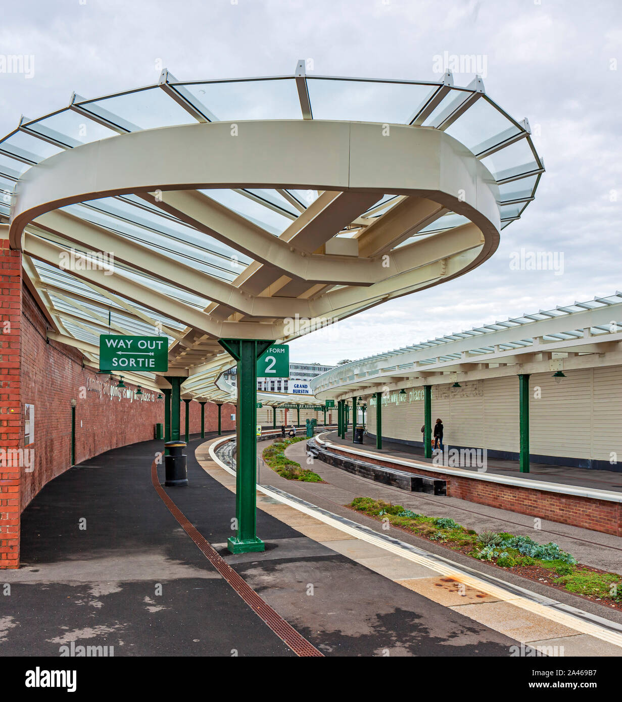 Folkestone Harbour train station Stock Photo - Alamy