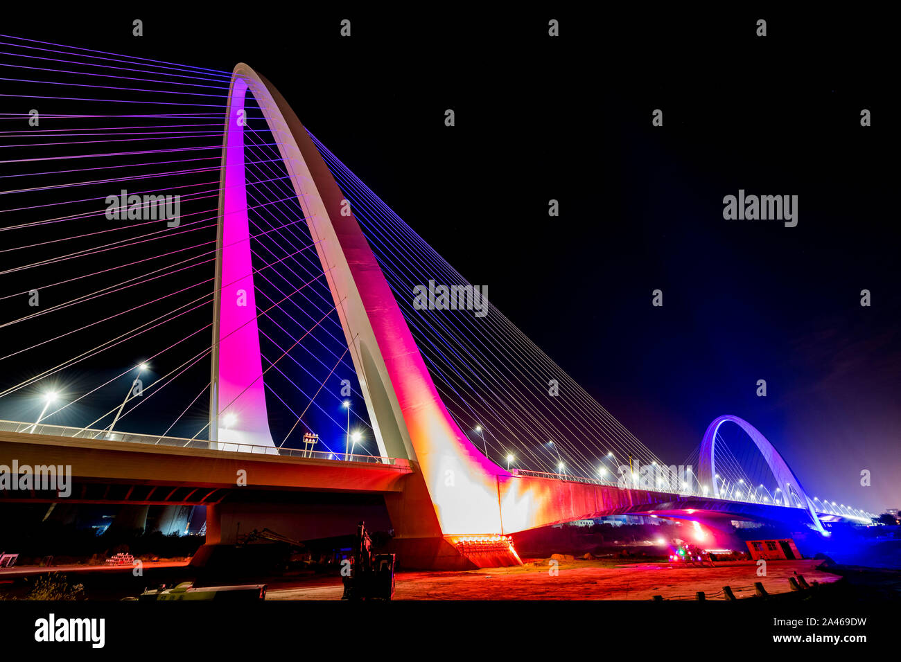 The view of Xinshougang Bridge, which is recently opened to the public ...