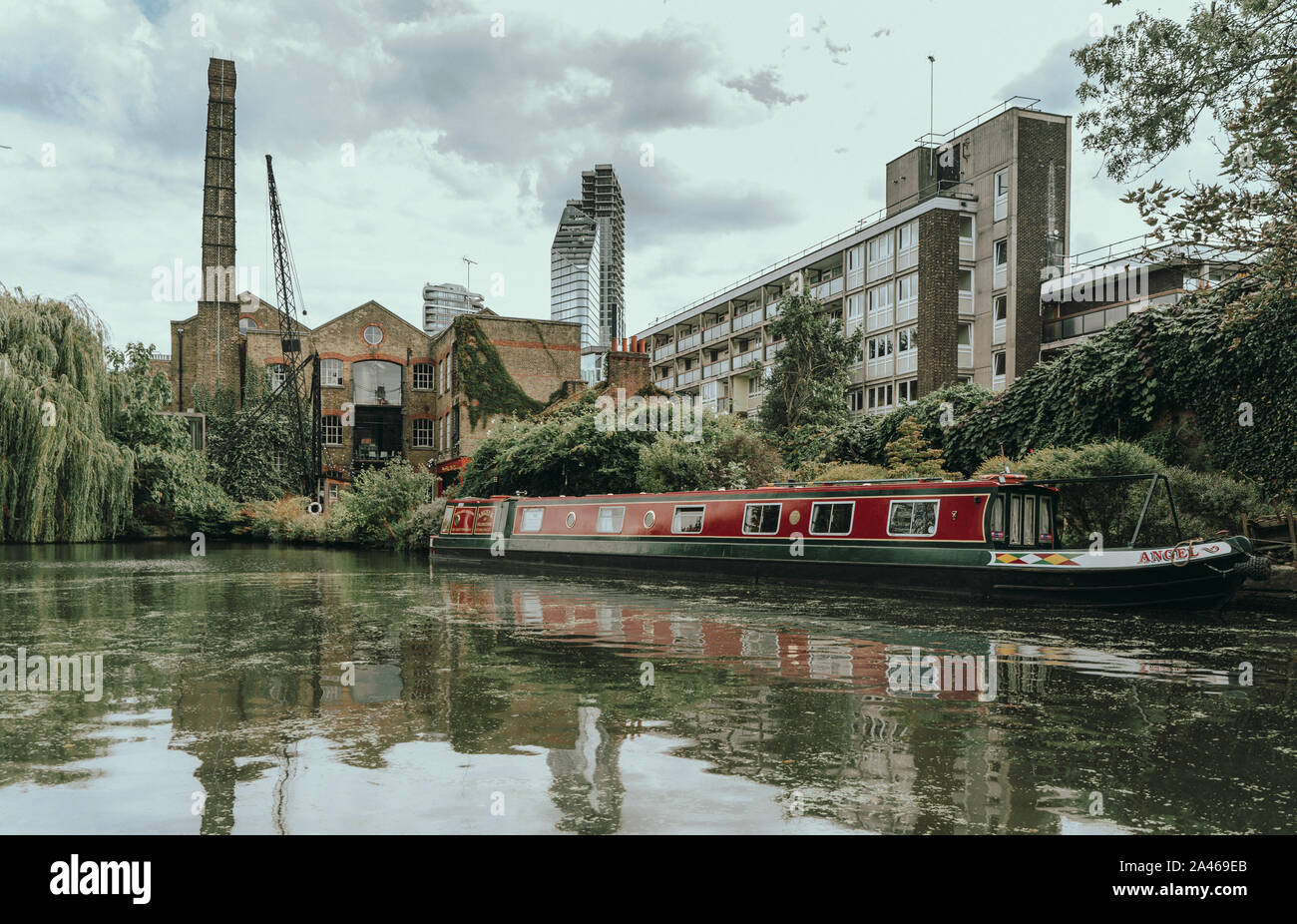 view of London canals Stock Photo - Alamy