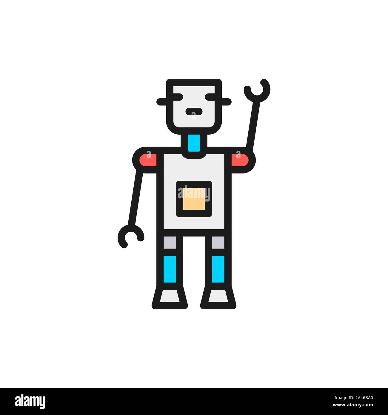 Robot chatbot icon outline Cut Out Stock Images & Pictures - Alamy