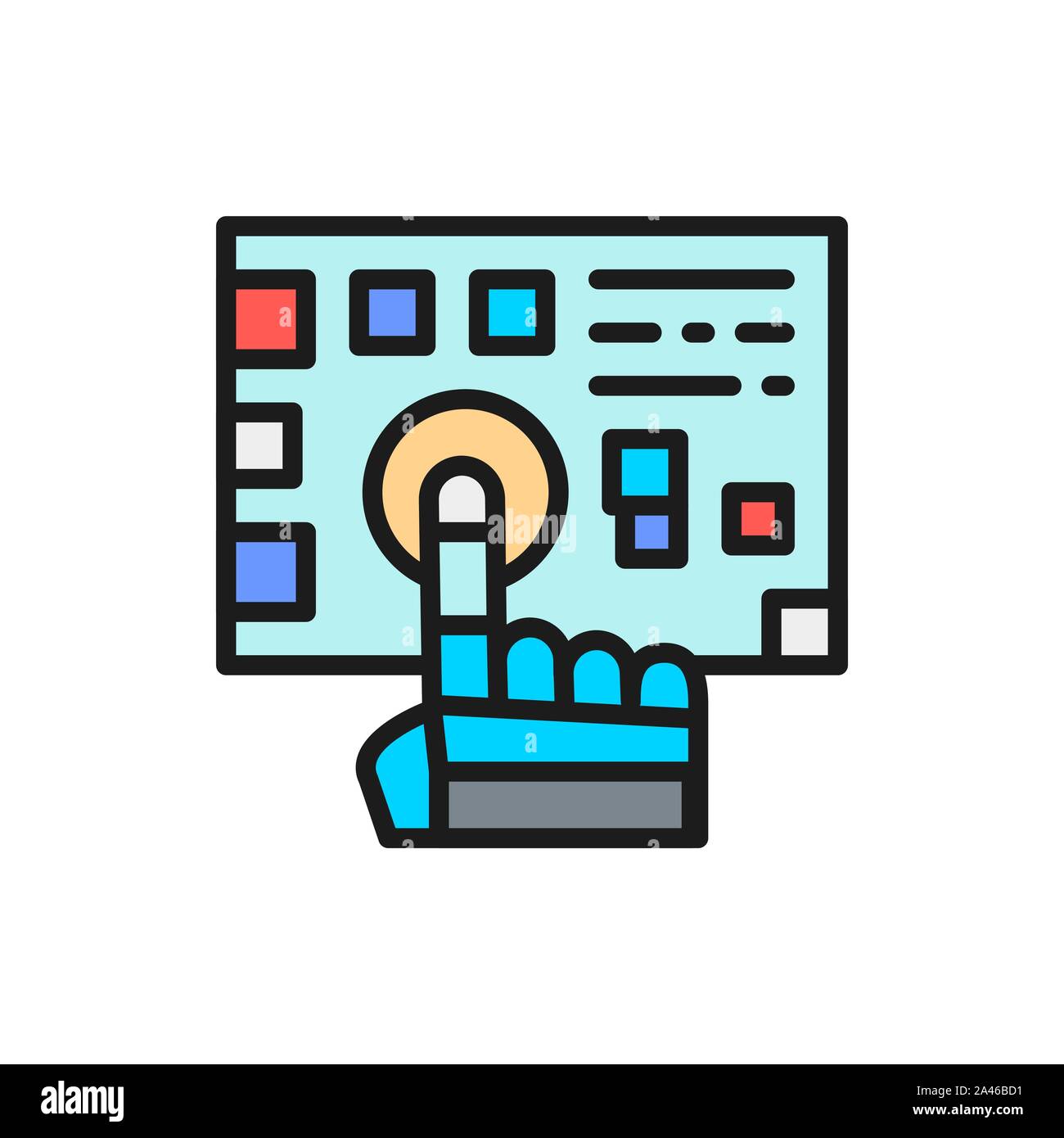 Electronic chip robot icon Stock Vector Images - Alamy