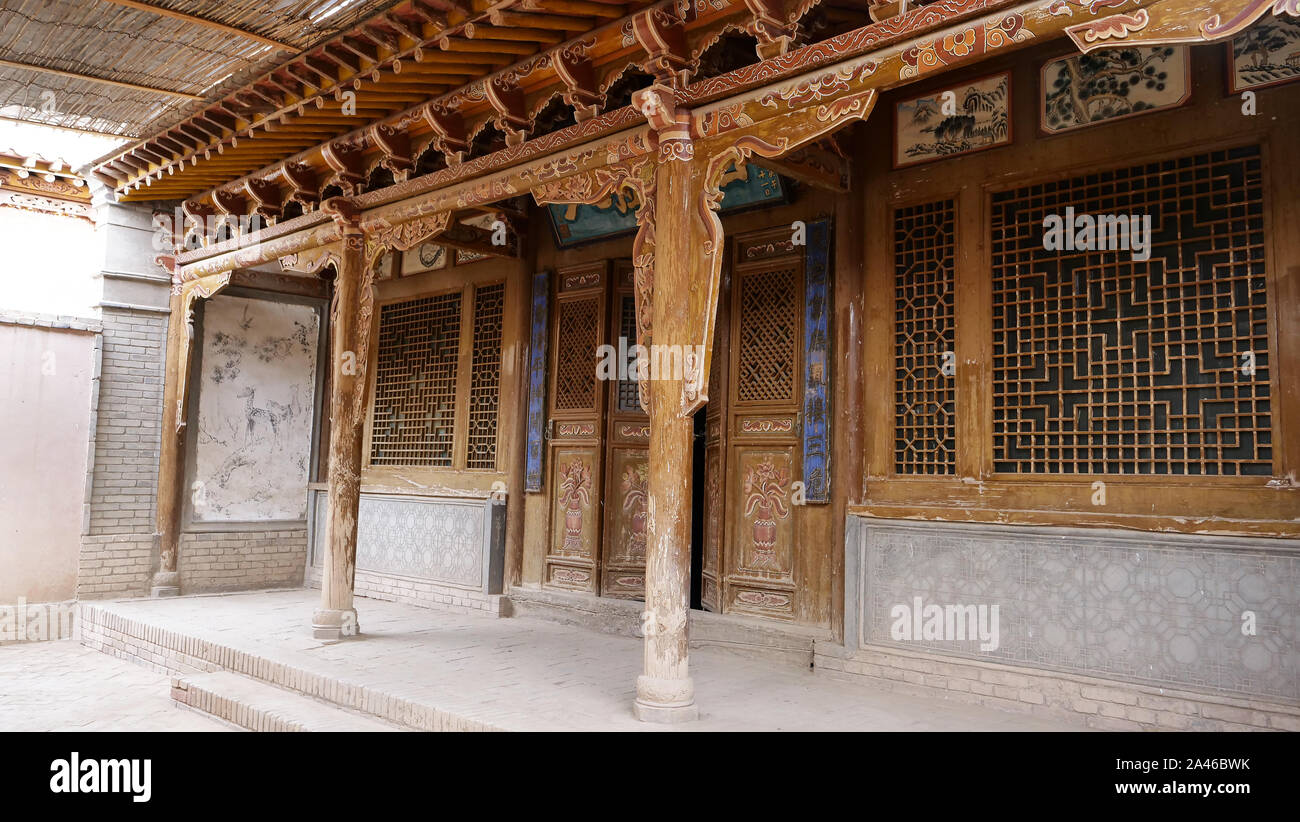 Anceint traditional retro Chinese architecture residential house ...