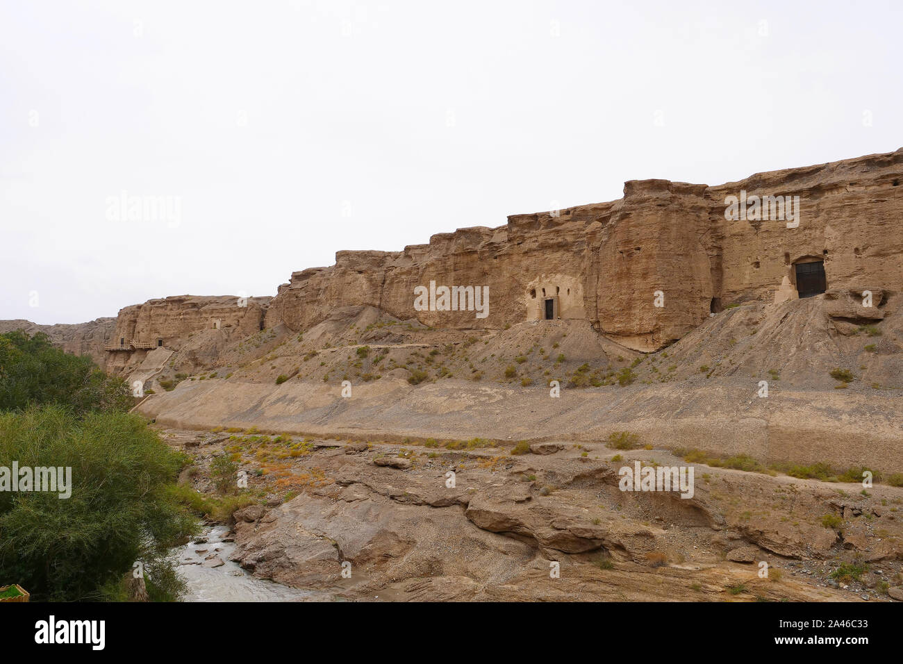 Landscape view of The Yulin Cave in Dunhuang Ggansu China Stock Photo ...