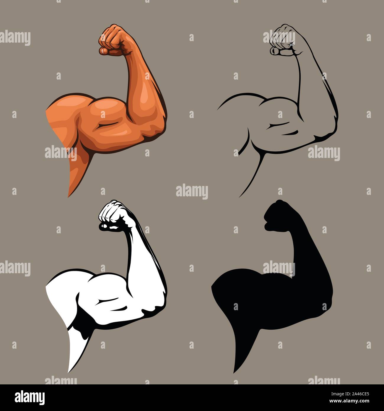 Strong biceps man athlete Stock Vector Images - Alamy