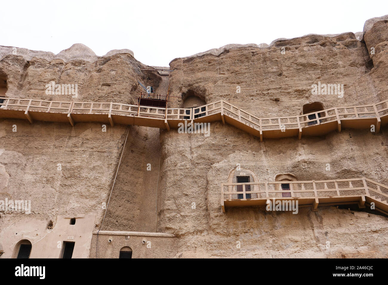 Landscape view of The Yulin Cave in Dunhuang Ggansu China Stock Photo ...