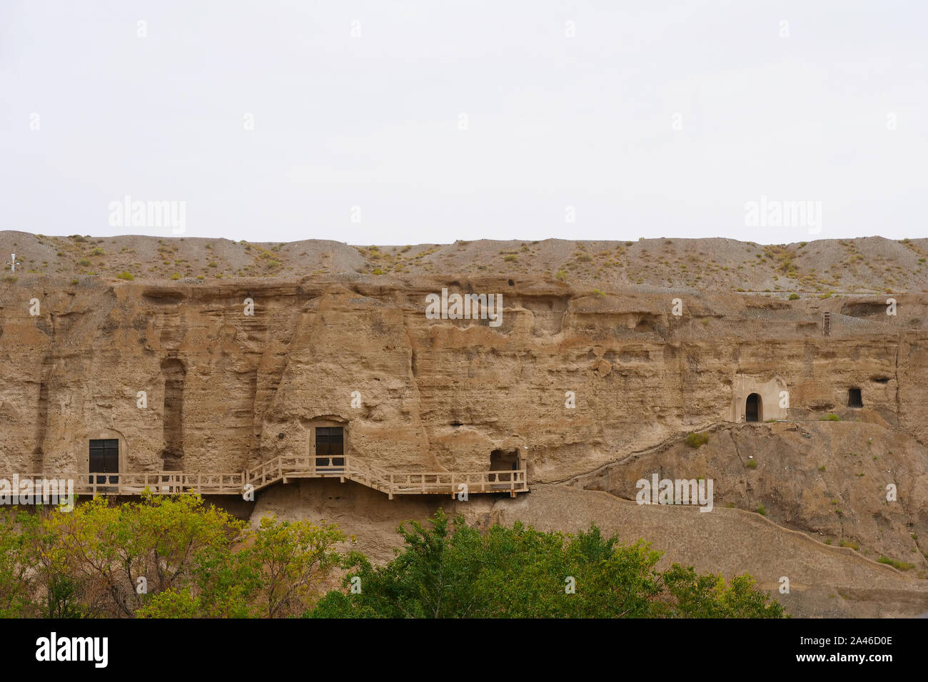 Landscape view of The Yulin Cave in Dunhuang Ggansu China Stock Photo ...