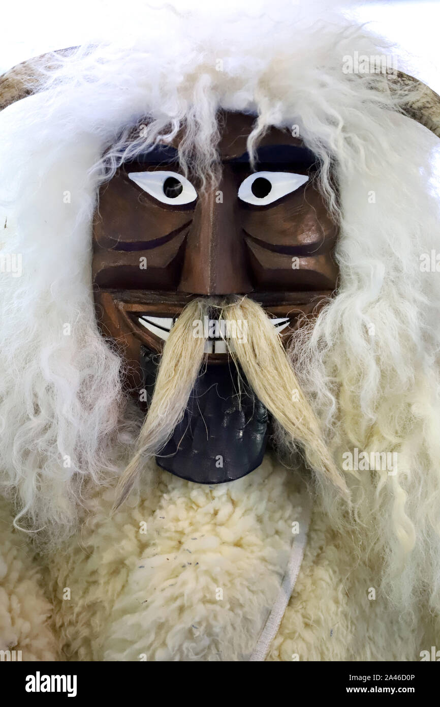 Original hungarian buso mask on white background Stock Photo - Alamy