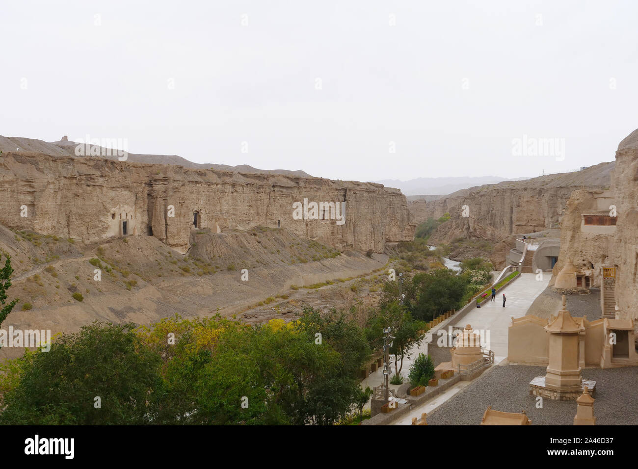 Landscape view of The Yulin Cave in Dunhuang Ggansu China Stock Photo ...
