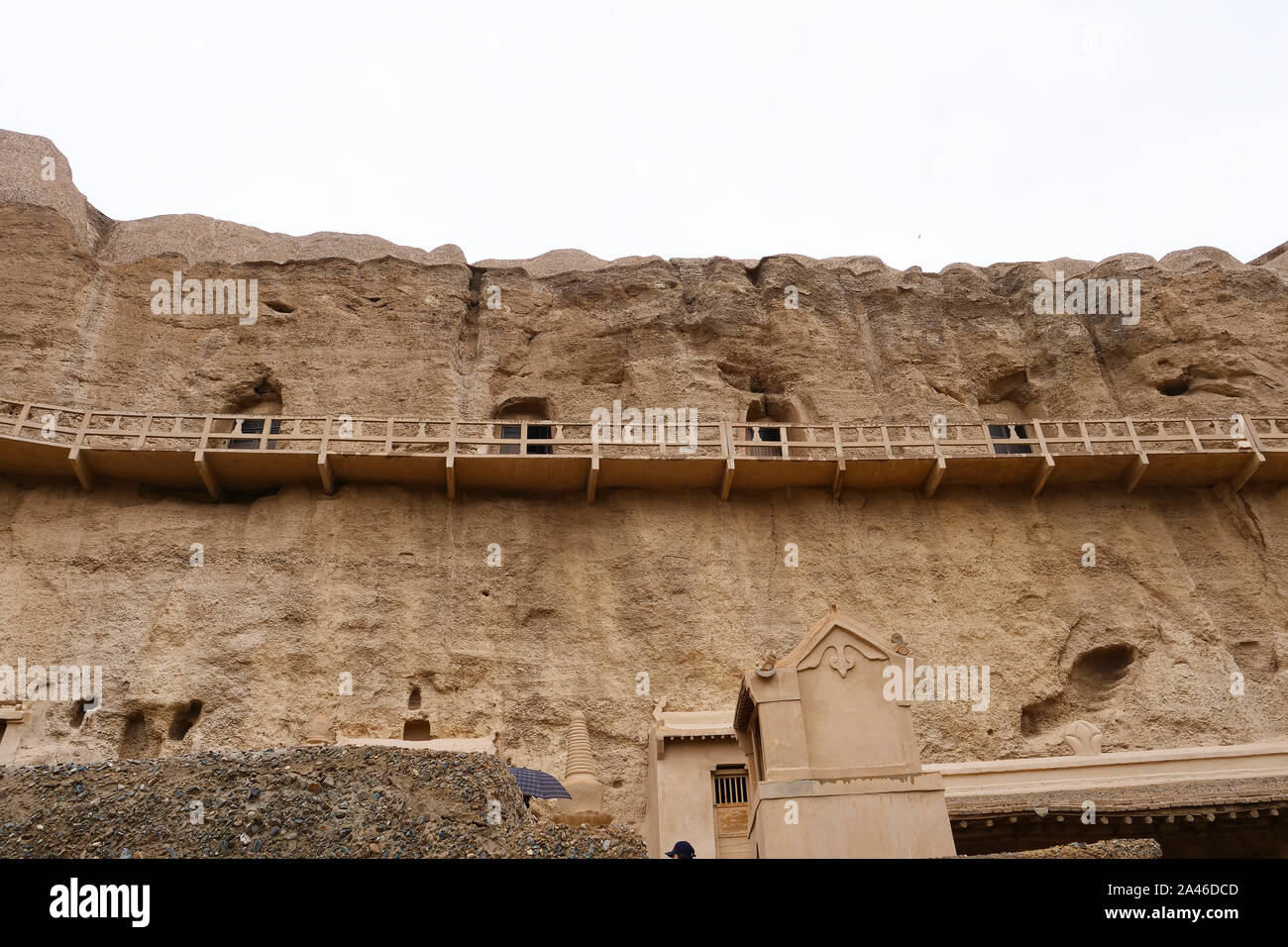 Landscape view of The Yulin Cave in Dunhuang Ggansu China Stock Photo ...
