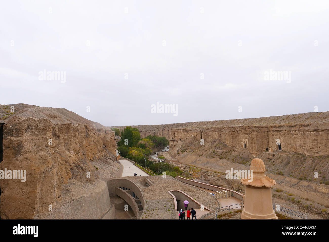 Landscape view of The Yulin Cave in Dunhuang Ggansu China Stock Photo ...