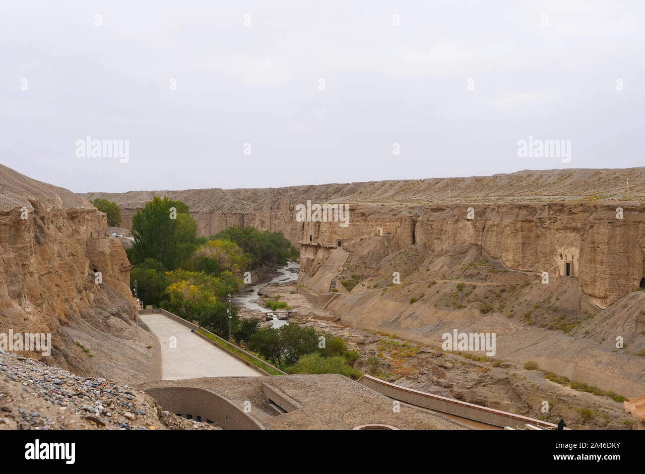 Landscape view of The Yulin Cave in Dunhuang Ggansu China Stock Photo ...