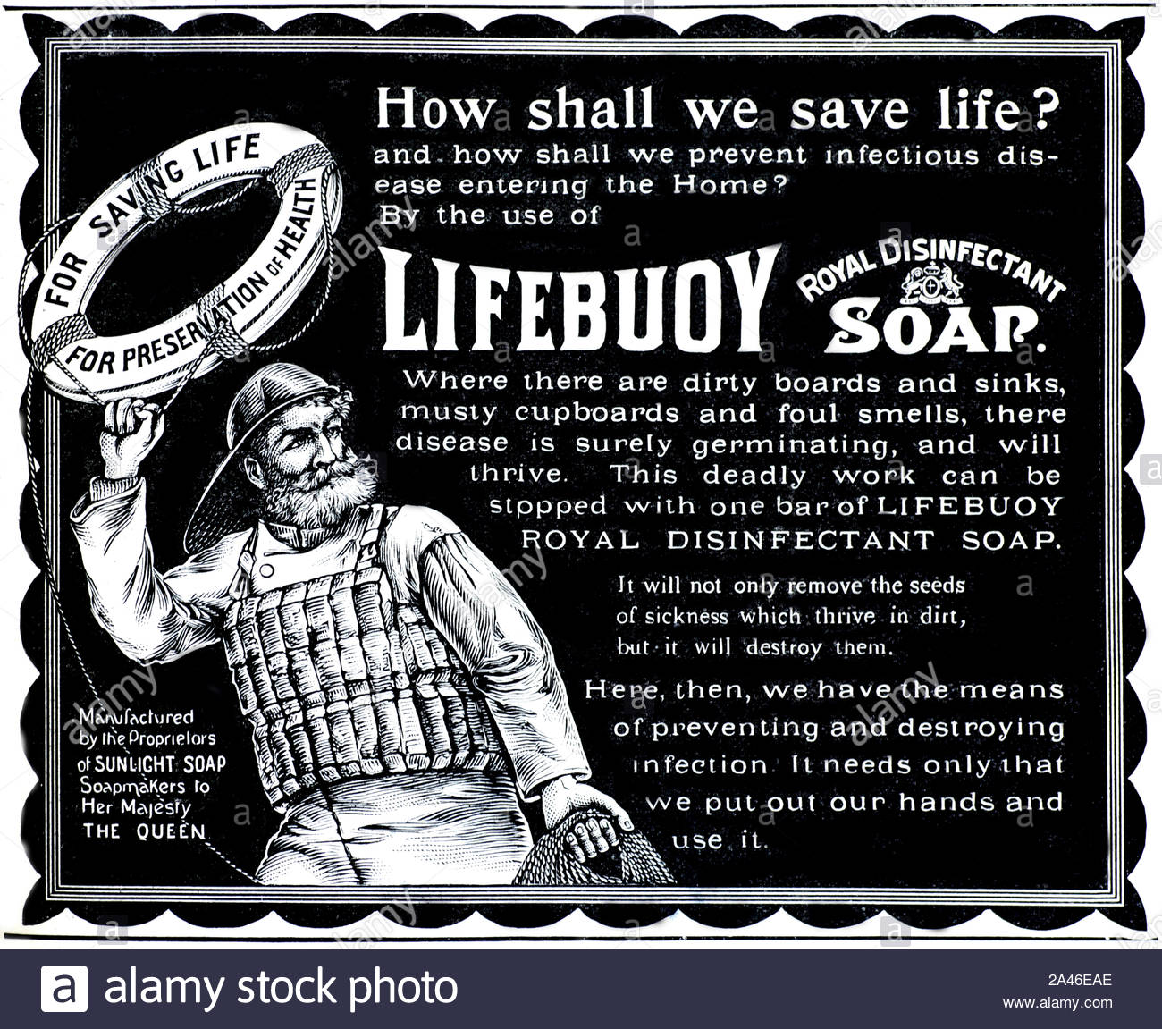 Victorian era, Lifebuoy disinfectant soap, vintage advertising from ...
