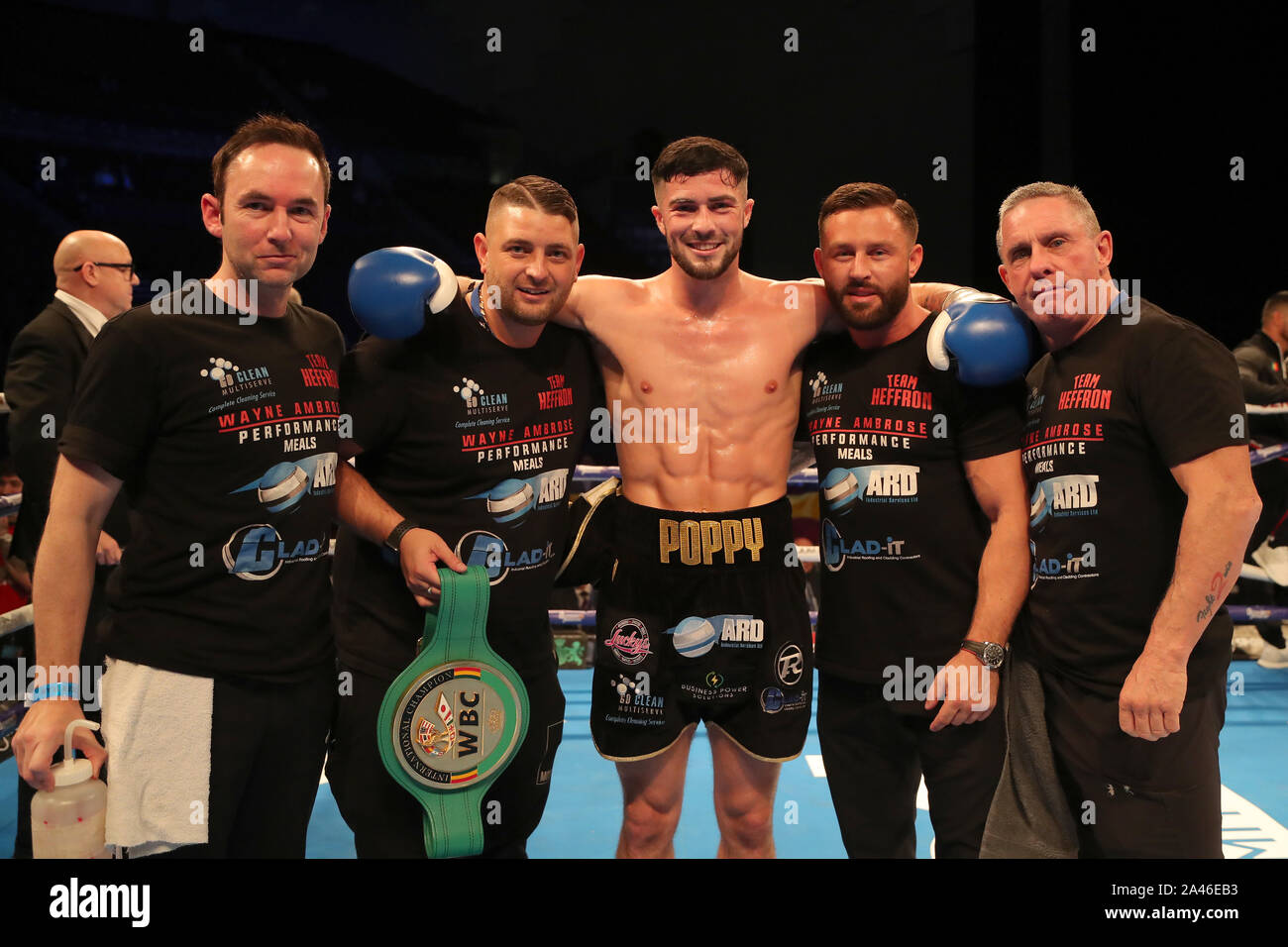 Mark Heffron poses for a photo after beating Rui Manuel Pavanito during ...