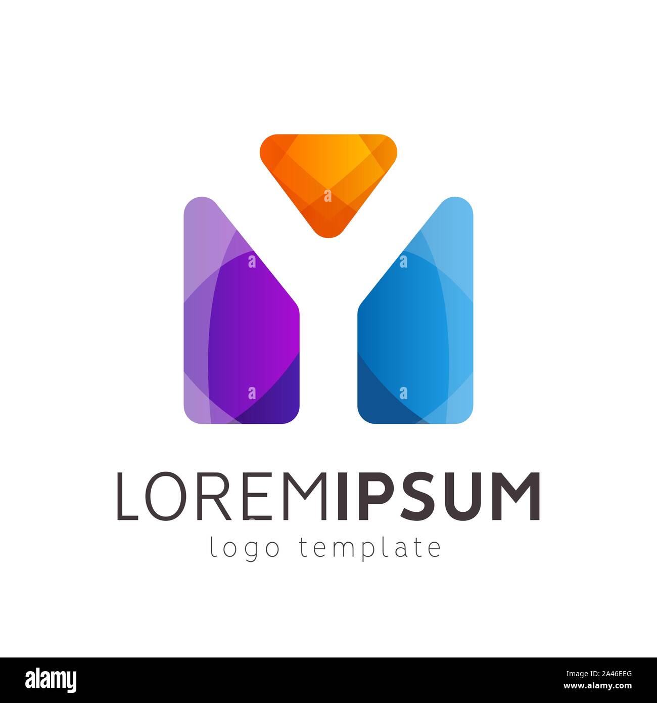 Abstract Y letter logotype design. modern 3d logo Stock Vector Image ...