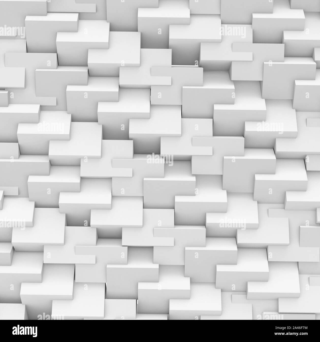 3d rendering of abstract texture made of repeated faceted cubes on ...