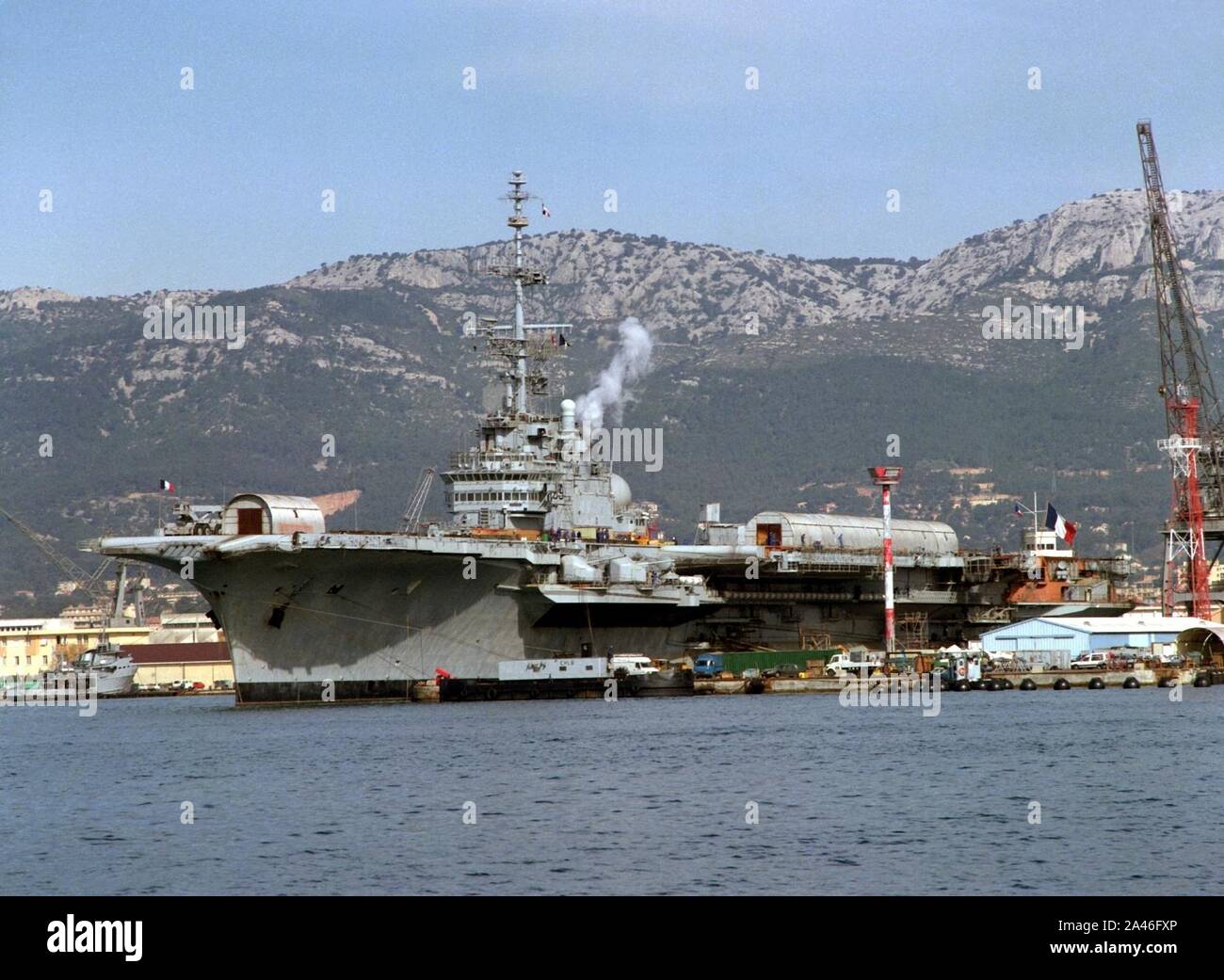 Foch (R99) during refit at Toulon in 1988 Stock Photo - Alamy