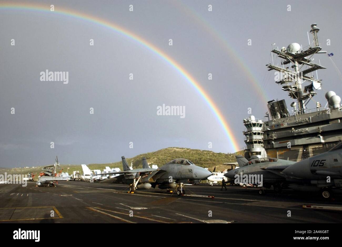 Flight Deck Rainbow, USS Harry S. Truman (CVN-75 Stock Photo - Alamy