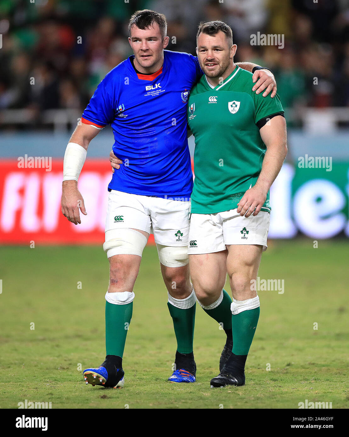 Ireland's Cian Healy (right) during the 2019 Rugby World Cup Pool A ...