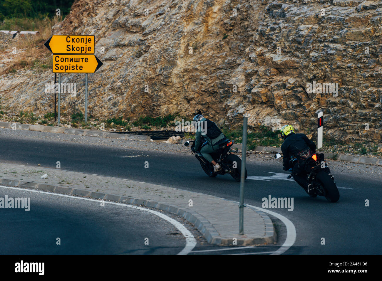 Motorbike group hill ride hi-res stock photography and images - Alamy