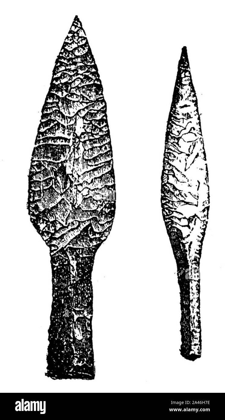 Flint sword and spear Stock Photo - Alamy