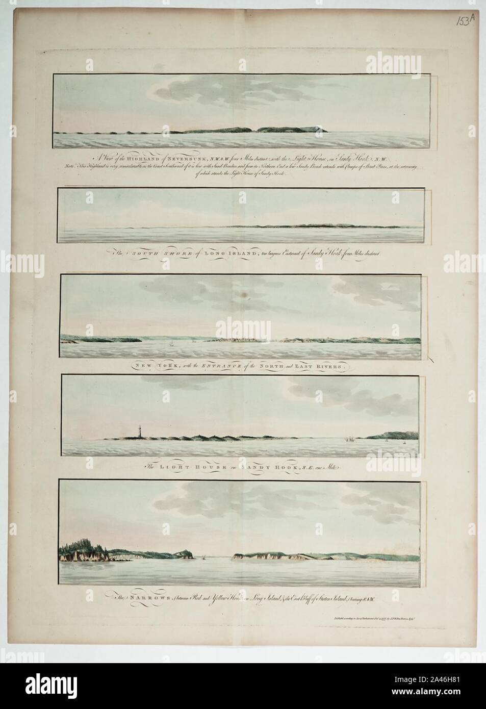 Five views of New York and approaches Stock Photo - Alamy