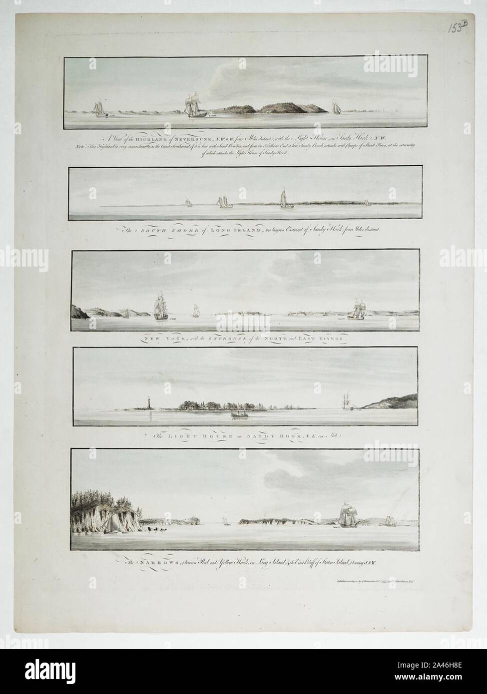 Five views of New York and approaches Stock Photo - Alamy