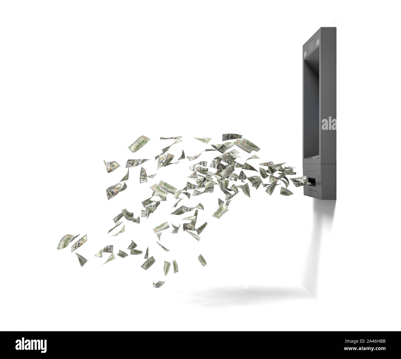 3d render flying dollar bill Cut Out Stock Images & Pictures - Alamy