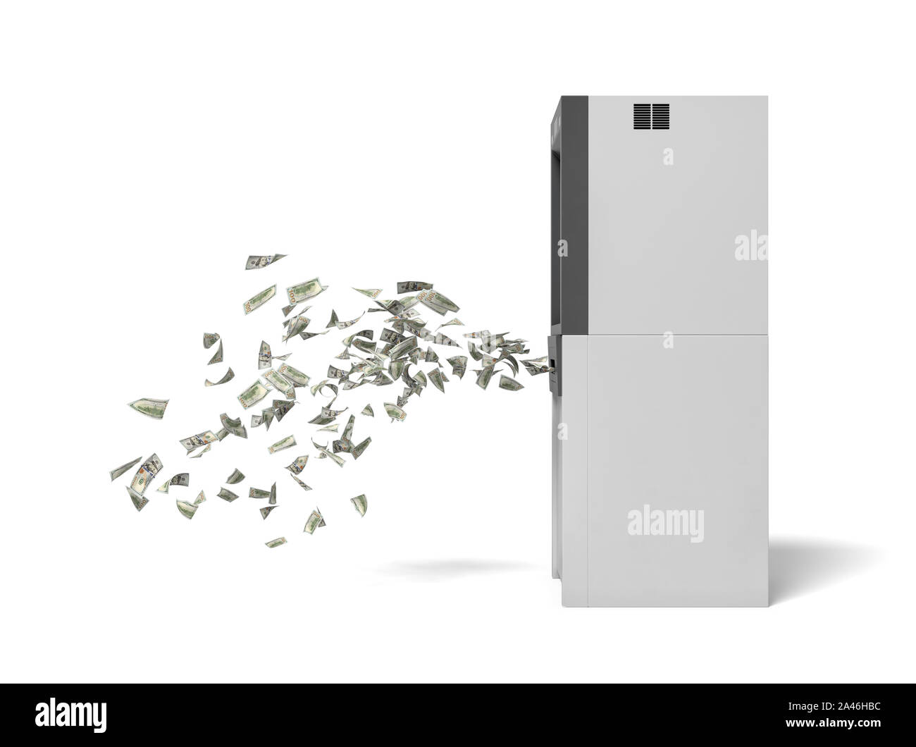 3d render flying dollar bill hi-res stock photography and images - Alamy