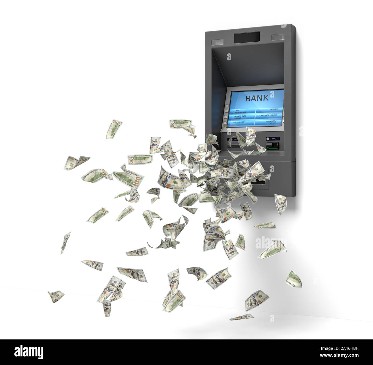 Money business machine flow Cut Out Stock Images & Pictures - Alamy