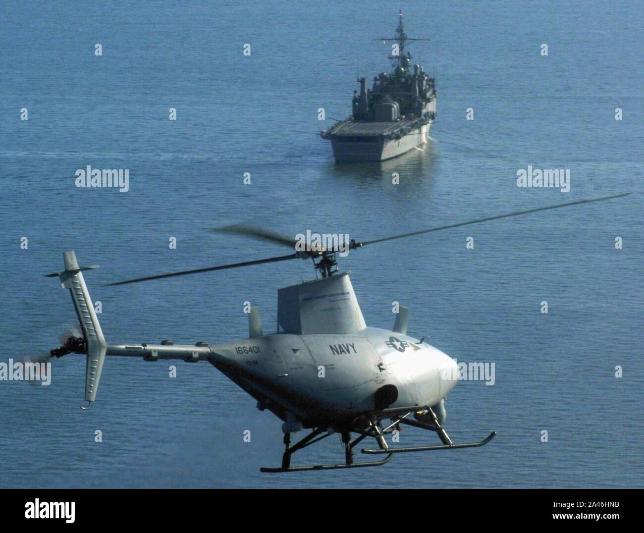 Fire Scout unmanned helicopter crop Stock Photo - Alamy