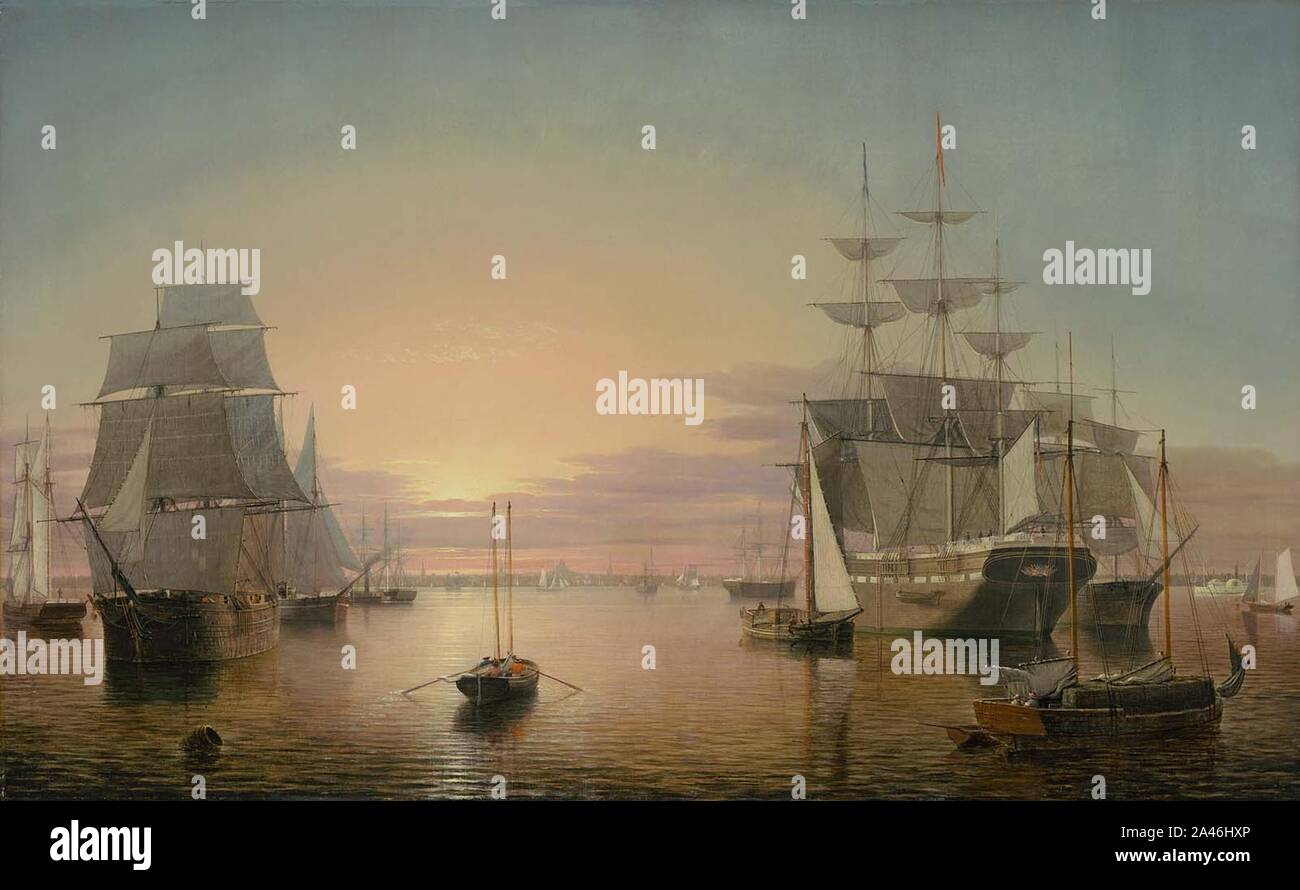 Fitz Hugh Lane Boston Harbor Stock Photo - Alamy