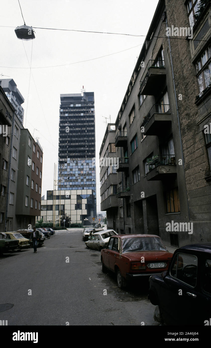 5th June 1993 During the Siege of Sarajevo: one of the two big Unis ...